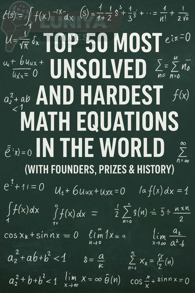 Top 50 Most Unsolved And Hardest Math Equations In The World | Luniya ...